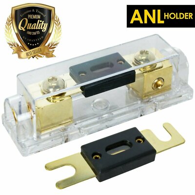 0 / 2 / 4 Gauge Inline ANL Fuse Holder Gold Series + 200A Fuse X Audio ...