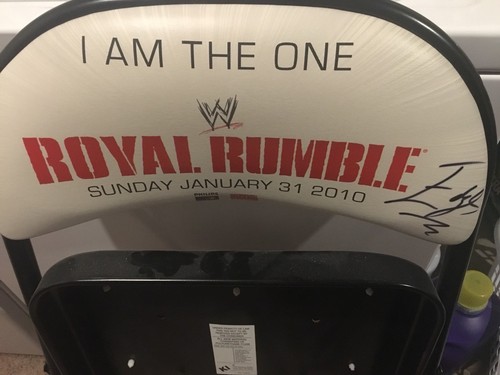WWE Royal Rumble CHAIR 2010 AUTOGRAPHED SIGNED By Winner Edge Chris ...