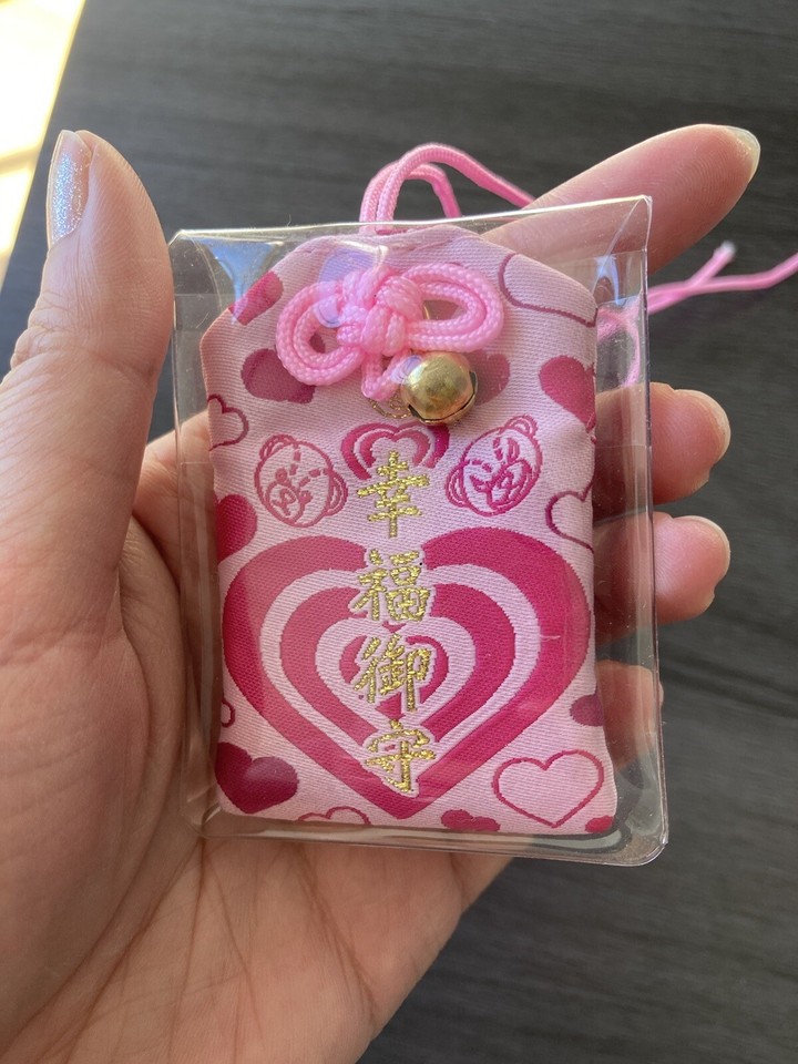 Omamori charm - Charm For Luck And Happiness - Pink - Heart | eBay