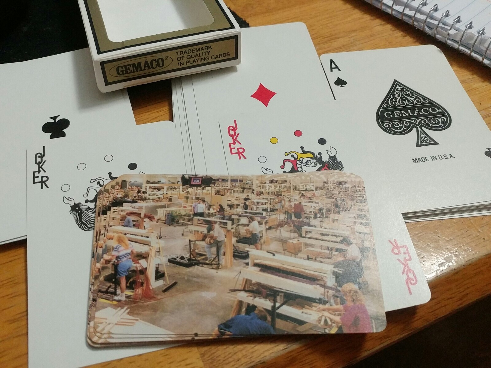 1 Deck / Set Vintage New Playing Cards WOOD WORKING MANUFACTURING ...