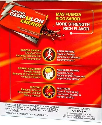 Vijosa Laboratorios Campolon Energy B Vitamin Pouches - Promotes ...