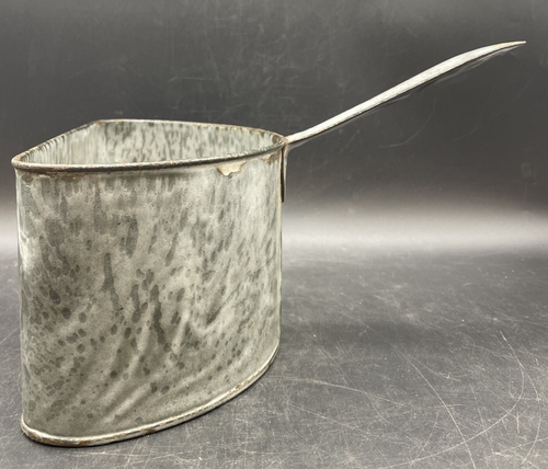 Rare Antique Gray Granite Ware Enamelware Half Split Pan Half Moon ...