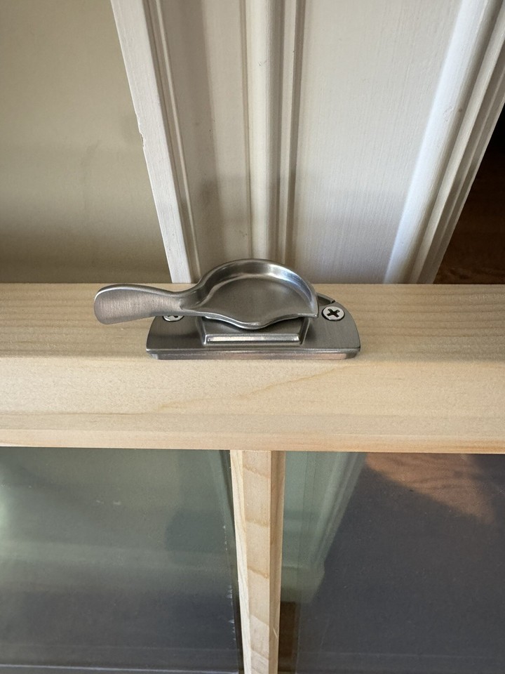 Marvin Ultimate Double Hung - Bare Sash Window - Satin Nickel Sash Lock ...
