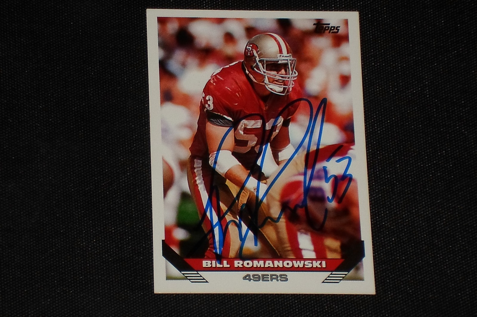 BILL ROMANOWSKI 1993 TOPPS SIGNED AUTOGRAPHED CARD #77 49ERS | eBay