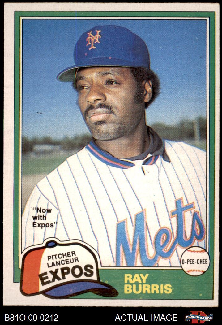 1981 O-Pee-Chee #323 Ray Burris Expos 5 - EX | eBay