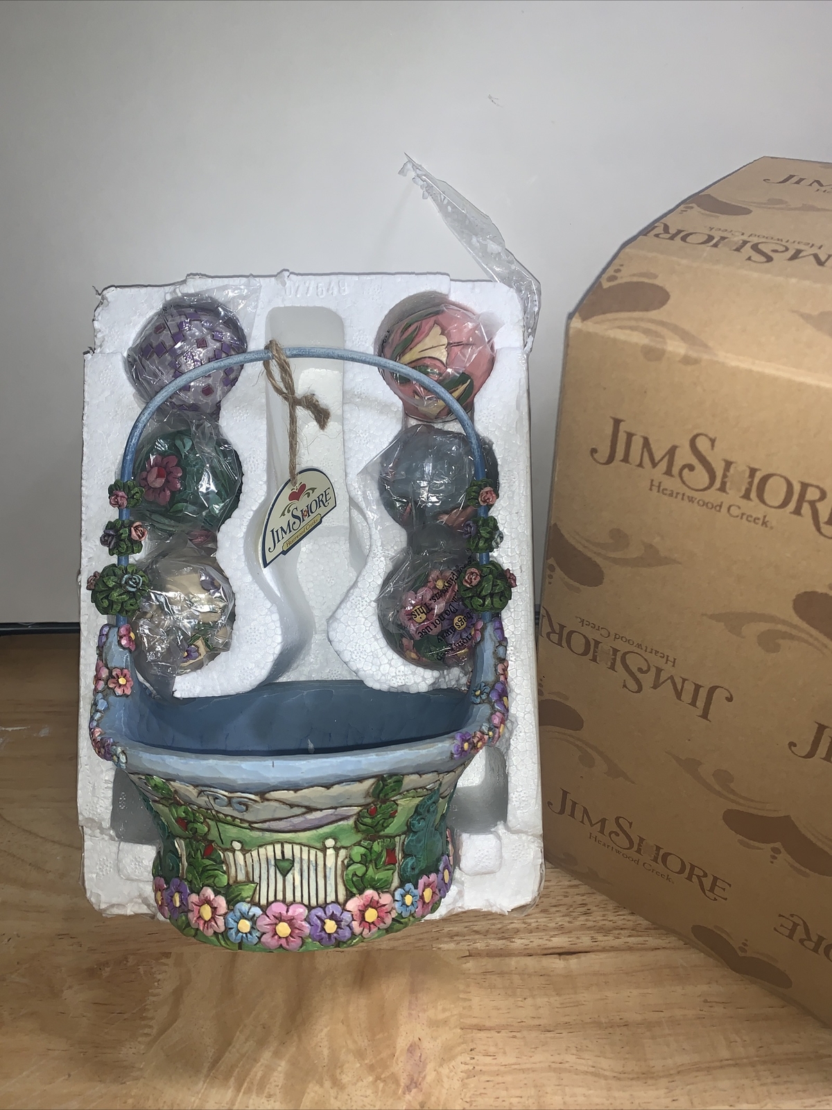 JIM SHORE Blossoms of Spring 4009235 2007 Enesco Spring Basket Set of 8 ...