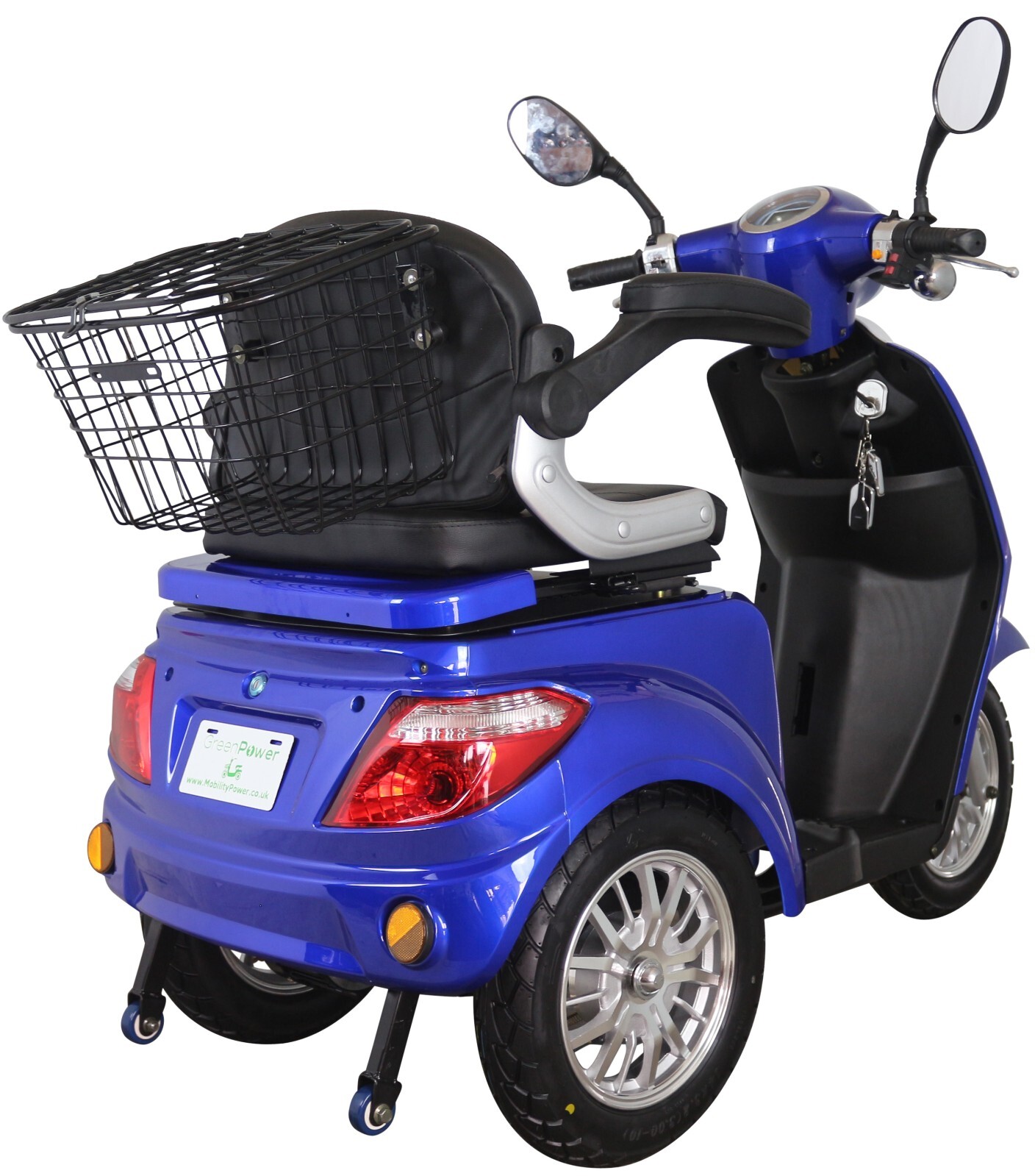 Three Wheeled ZT500 Blue 900W Electric Mobility Scooter LED Display ...