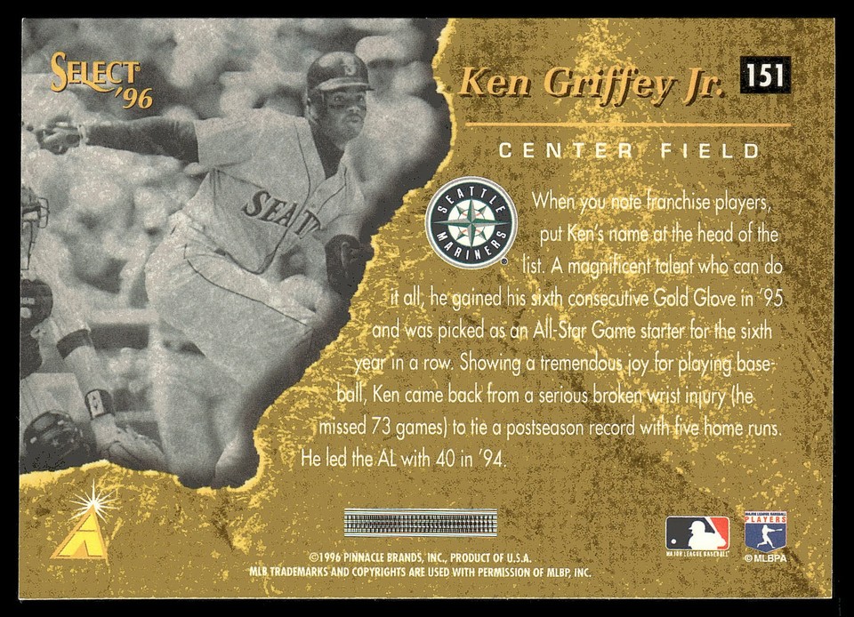 1996 Select Ken Griffey Jr. #151 LUL | eBay