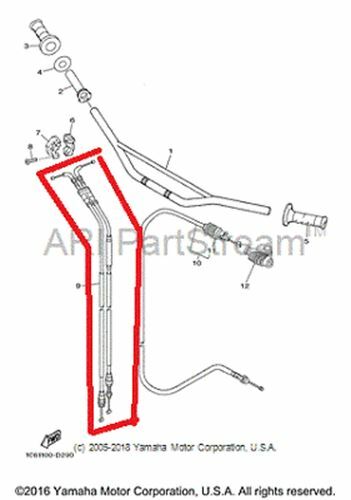 NEW OEM YAMAHA TTR230 TTR 230 THROTTLE CABLE ASSEMBLY | eBay