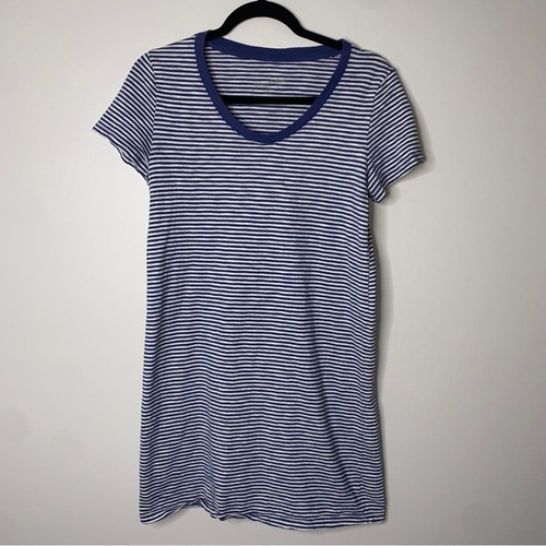 Target Universal Thread 100% Cotton Blue White Striped T-Shirt Dress ...
