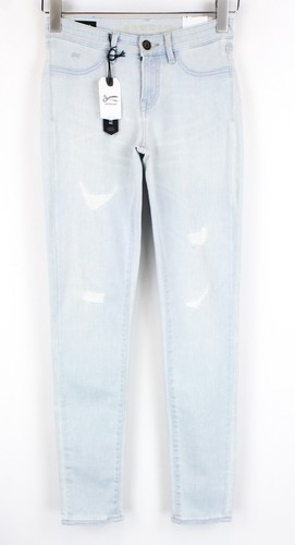 DENHAM Spray W24/L28 Jeans Super Tight Women's Blue Stretch Distressed ...