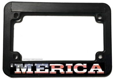 'Merica Vintage Style USA American Flag Motorcycle License Plate Frame ...