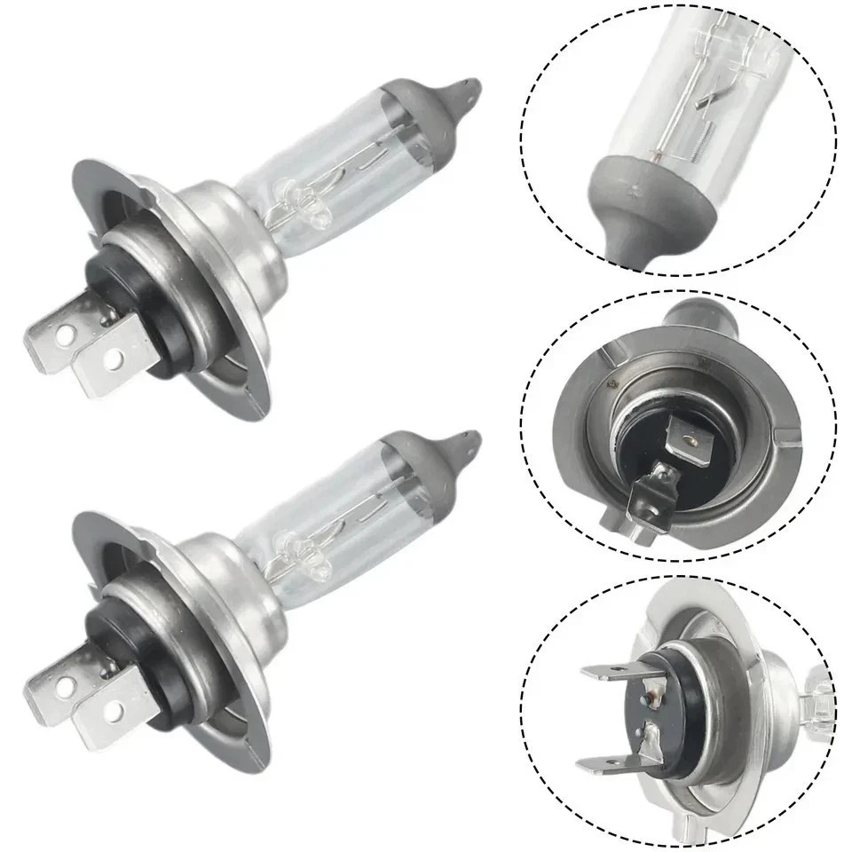 2 x H7 Bulbs 2v 55W 6000K Car headlight Halogen Bulb New Boxed Single ...