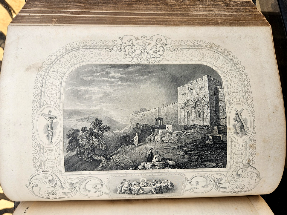 1800's Vintage Antique 1881 holy bible W/APOCRYPHA Old & New test. A.J ...