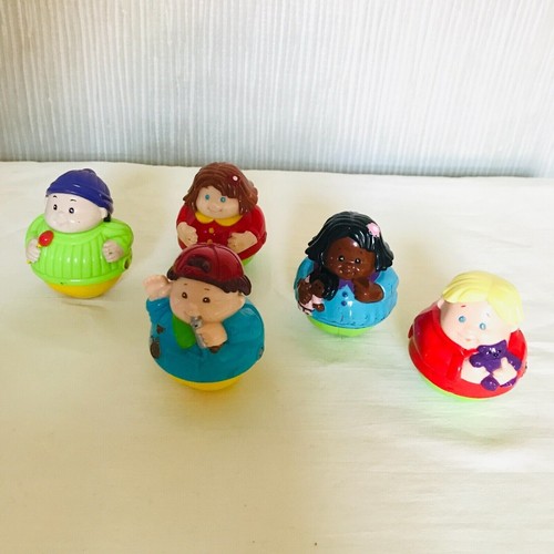5 x Weebles Wobble Roll Figures Weeble Rollers Roller Bottom Children's ...