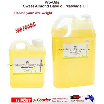 Pro Oils Sweet Almond Massage Oil Odourless Choose 1L or 5L | eBay