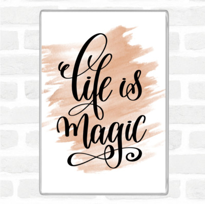 Watercolour Life Is Magic Quote Jumbo Fridge Magnet | eBay UK