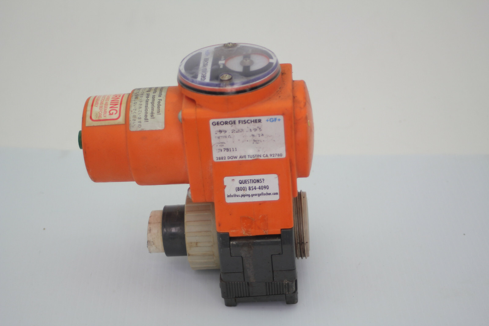 George Fischer PA-10 Actuator With 1" 346 Pneumatic Ball Valve Used | eBay