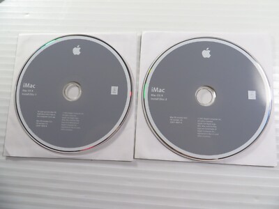 Macintosh iMac OS X 10 Jaguar v10.2 Mac Install Restore Software CDs ...