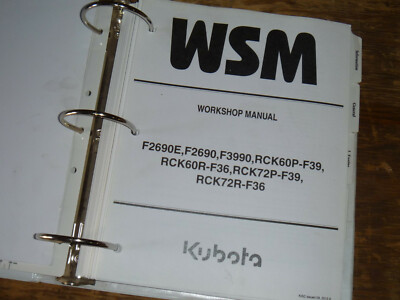 Kubota RCK72P-F39 RCK72R-F36 Mower Deck Shop Service Repair Manual | eBay