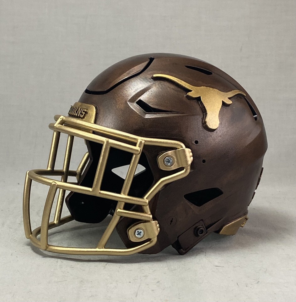 Custom Mini SPEEDFLEX TEXAS LONGHORNS Bronze and Gold Helmet | eBay