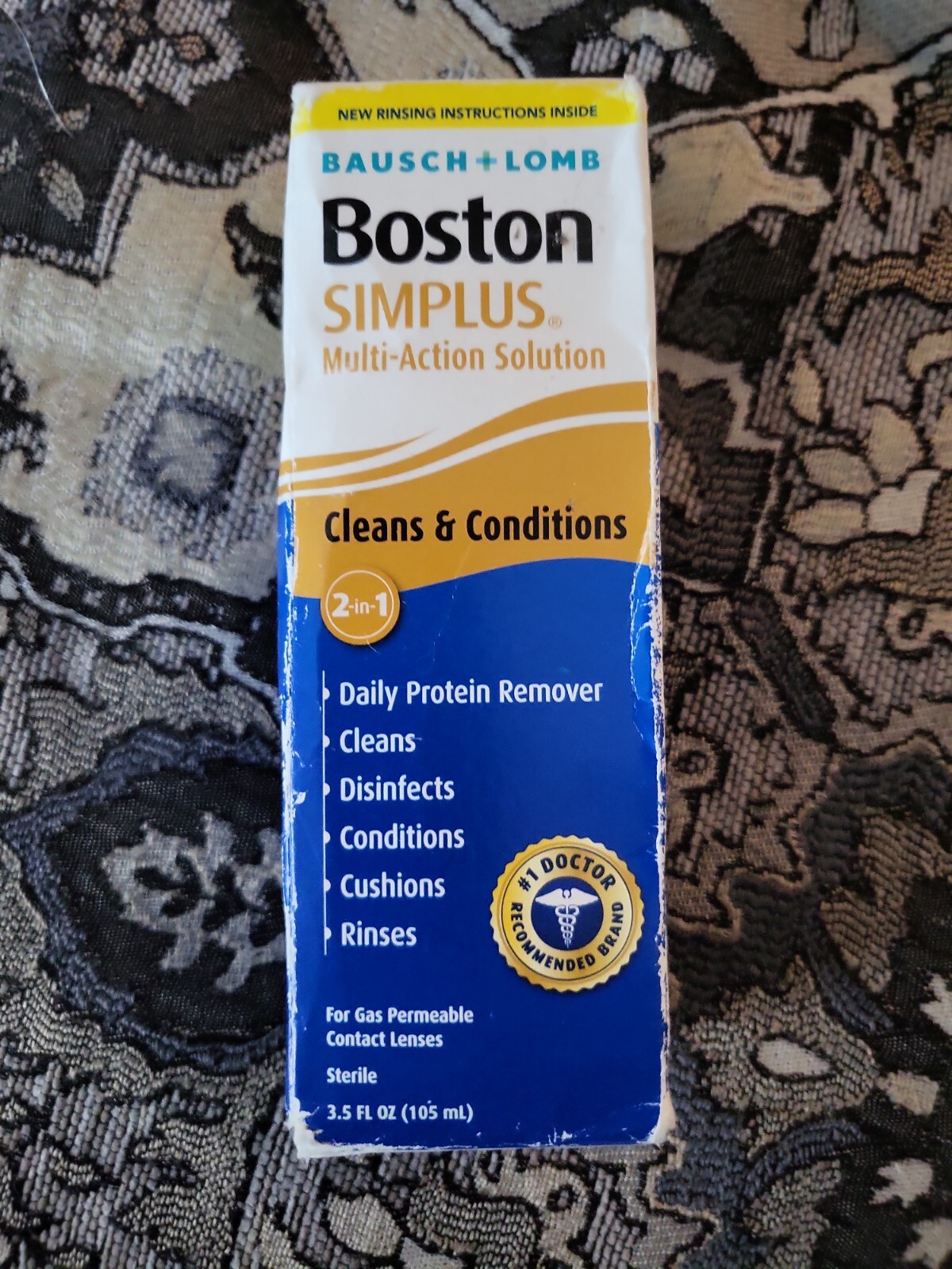 Bausch & Lomb Boston SIMPLUS MultiAction Protein Remover 3.5oz Exp 5/1 ...