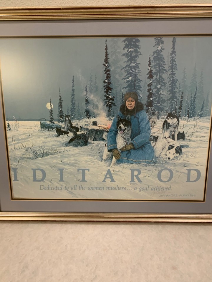 IDITAROD Poster, Jon Van Zyle 1986 Signed, framed poster | eBay