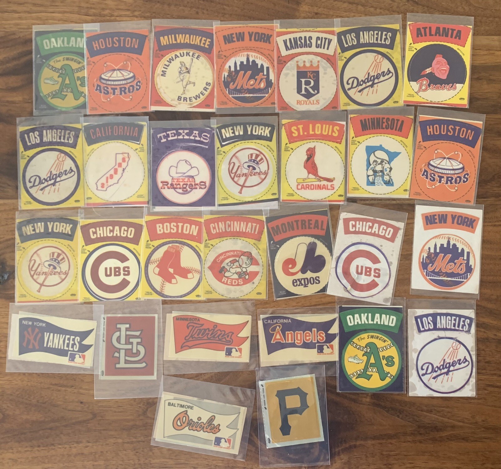 1968-1972 FLEER "CLOTH BASEBALL TEAM STICKERS LOT OF 29 | eBay