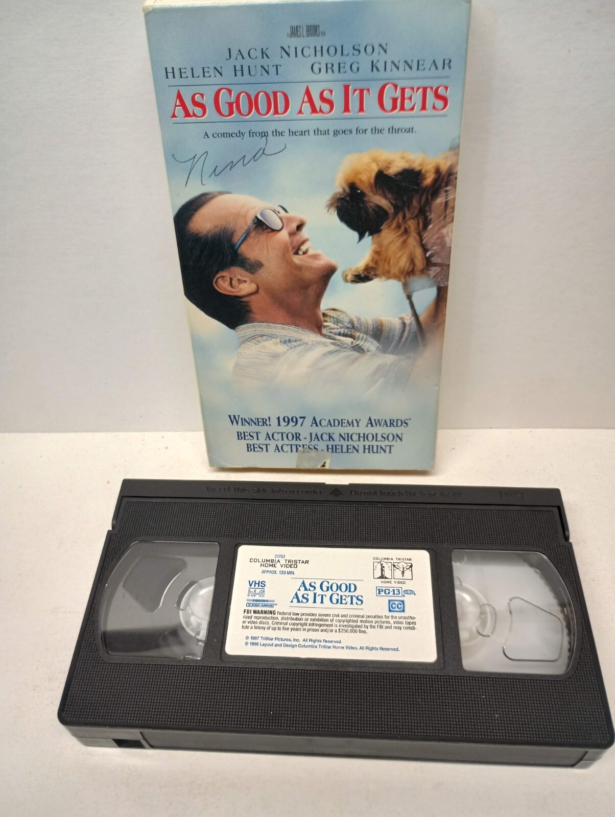 AS GOOD AS IT GETS (VHS TAPE) Jack Nicholson, Helen Hunt, Greg Kinnear ...