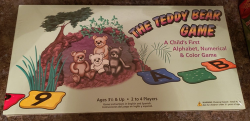 The Teddy Bear Game Ages 3+ Alphabet Number Color 1998 Kikel Ent...NEW ...