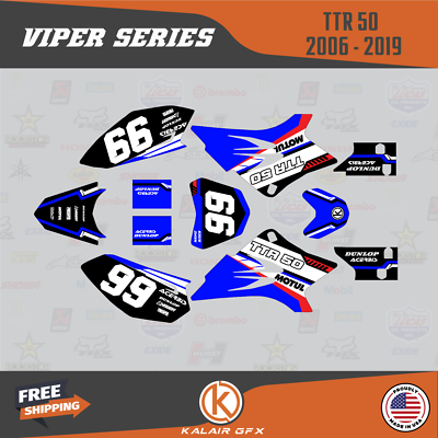 Graphics Kit for Yamaha TTR50 (2006-2021) TTR 50 TTR-50 Viper Series ...
