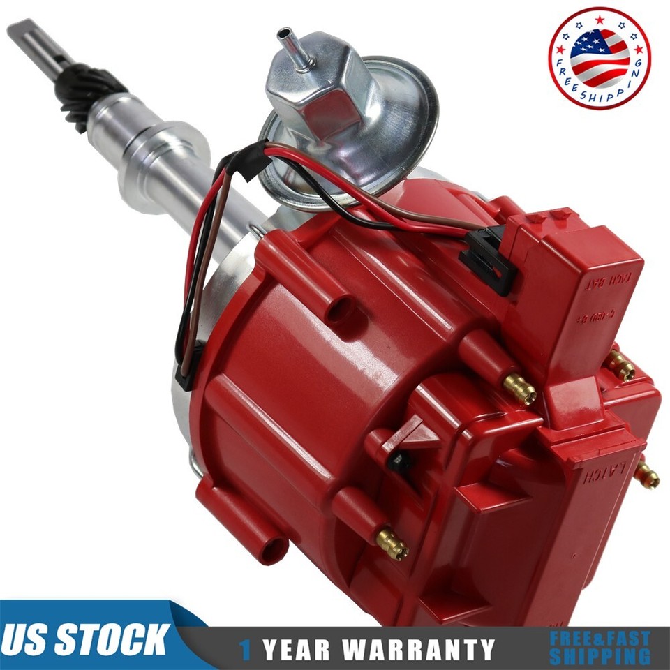 Red 6522R HEI Ignition Distributor 6 Cylinder For GM 250 Chevy 292 230 ...