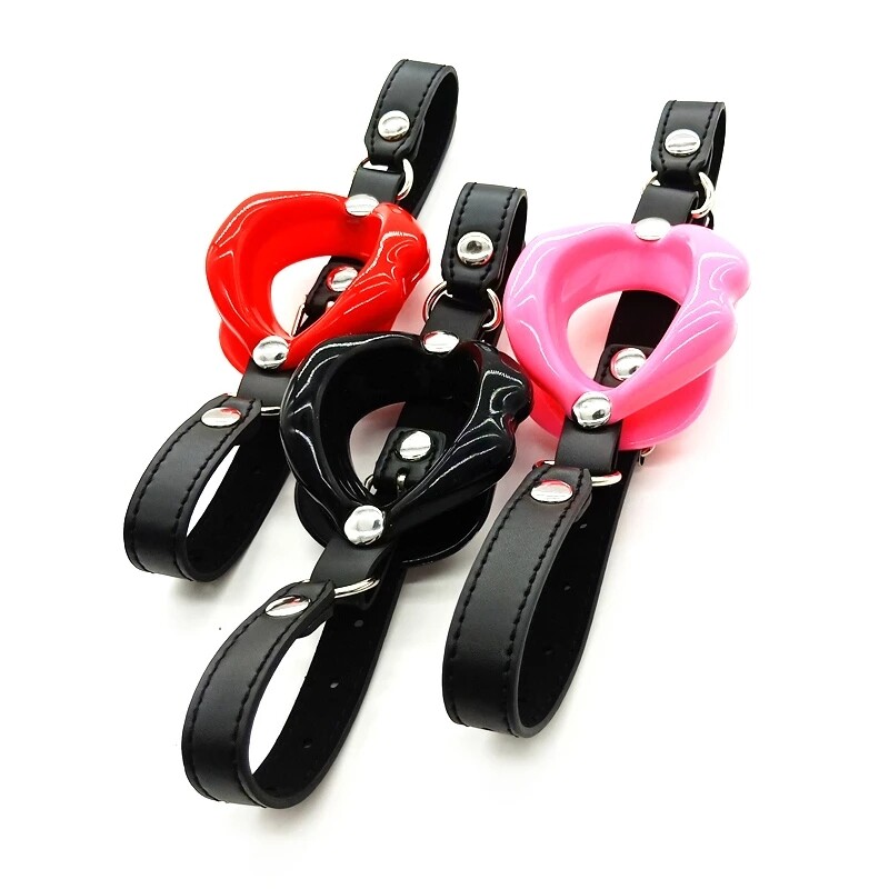 Spandex Full Head Mask Cosplay Face Hood Lips Oral Gag Open Mouth ...