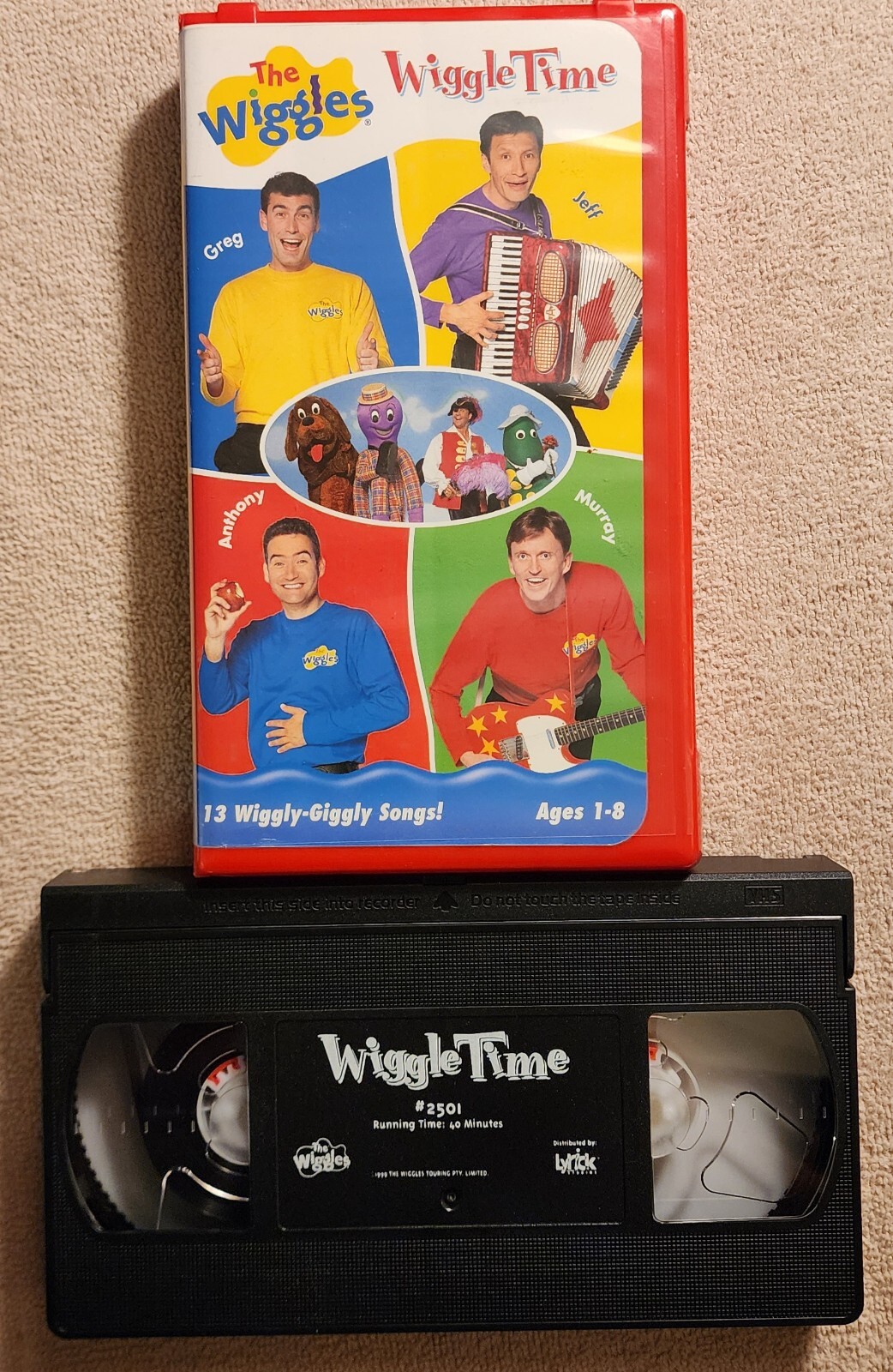 The Wiggles Wiggle Time VHS Video Tape Lyrick Studios 17 Songs Music ...