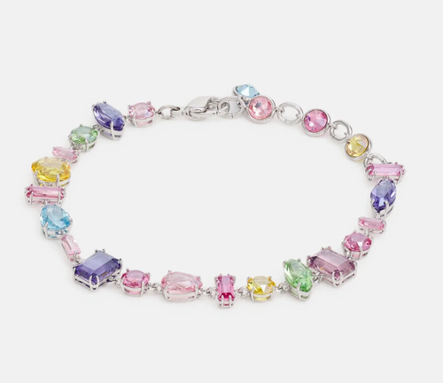 Swarovski Gema Bracelet Mixed cuts, Multicoloured, Rhodium plated ...