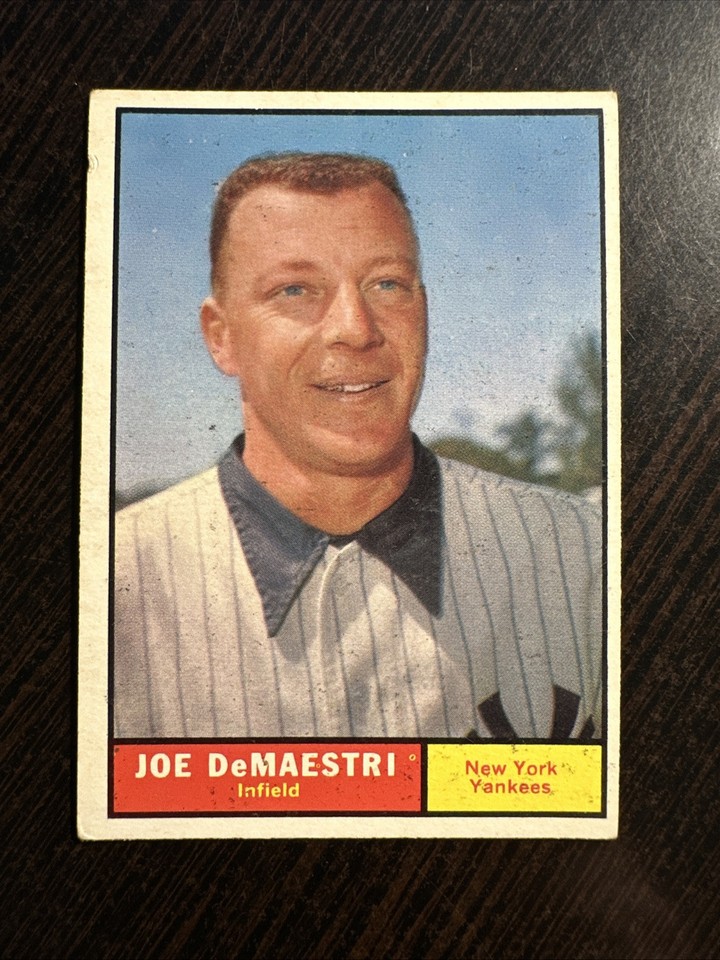 1961 TOPPS #116 JOE DeMAESTRI NEW YORK YANKEES EX *Hot Corner Vintage ...