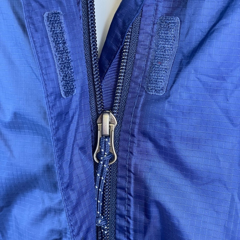 LL BEAN Womens Winter Warmer Jacket 2X Blue Hooded Fleece Lined Zip ...