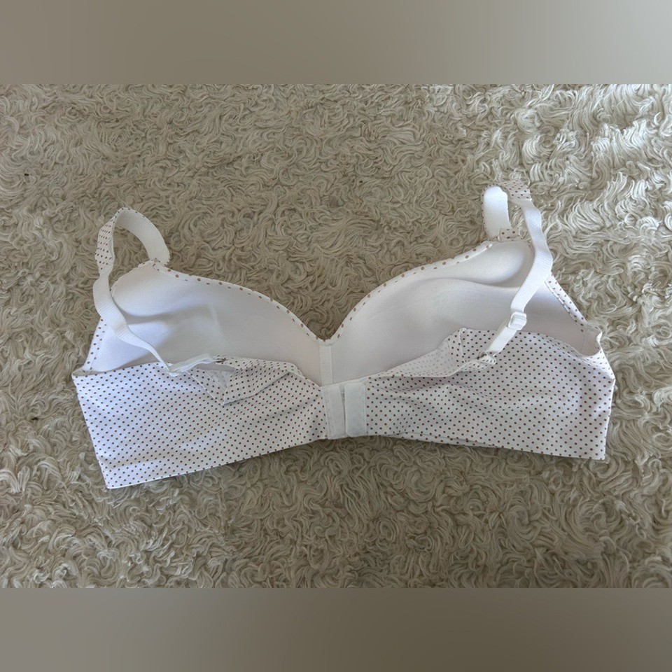 Warner's White and Pink Polka Dot Bra SIZE 38B | eBay