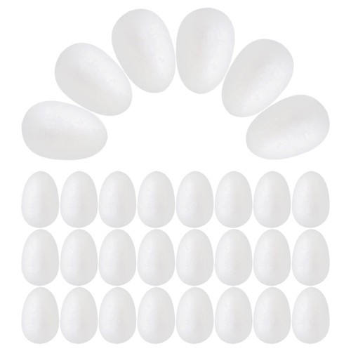 50 Pcs Small Polystyrene Eggs Oval Shaped Balls Easter Decorating Ideas ...