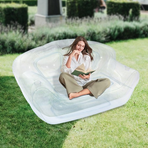 Portable Inflatable Sofa Double Person PVC Sofa Patio Camping ...