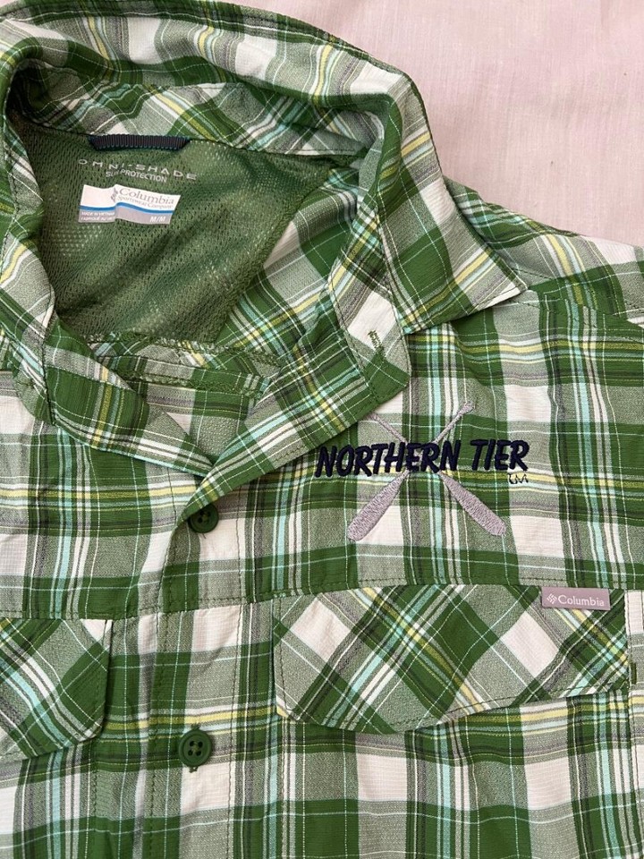 BSA Boy Scouts Md Northern Tier High Adventure Columbia green plaid l/s ...