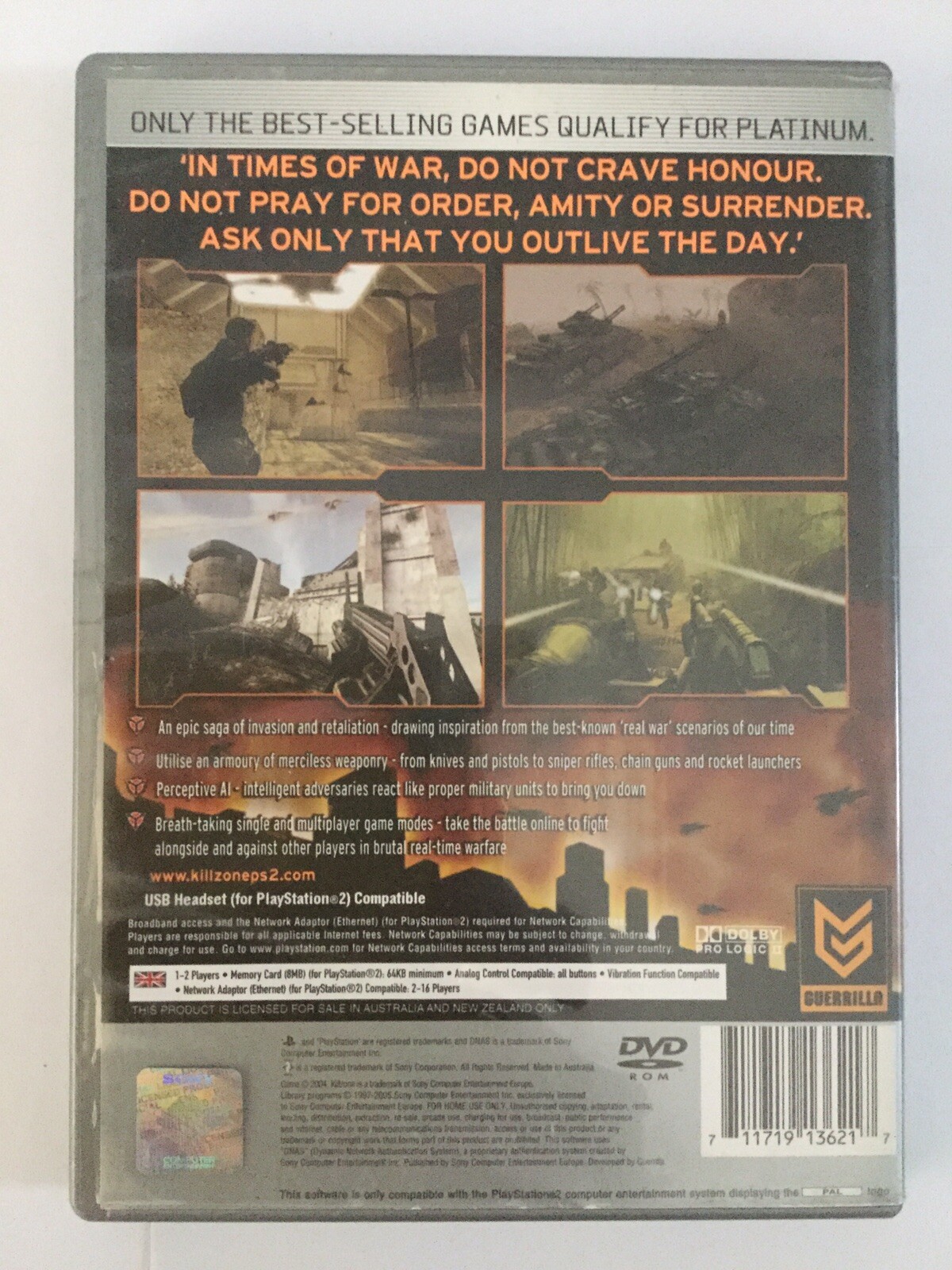 PS2 Killzone PLAYSTATION 2 Sony AUS PAL | eBay Australia