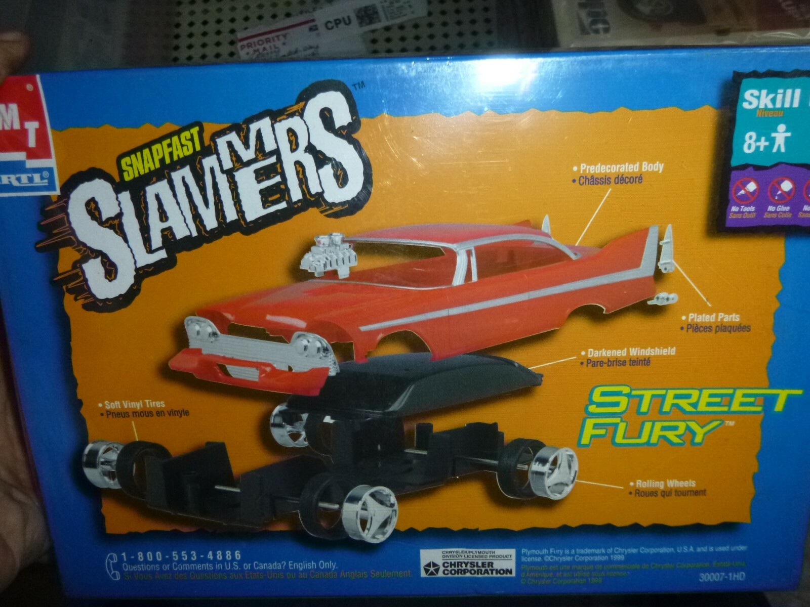 2000 AMT ERTL Snapfast Slammers Street Fury Car Model Kit MISB 1/25 ...