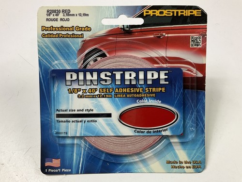 Prostripe R20830 1/8" X 40" Solid Stripes Tomato Red, Pinstripe ...
