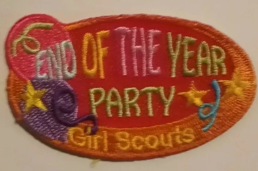 Girl Scouts End of the Year Party GSA activity fun patch | eBay