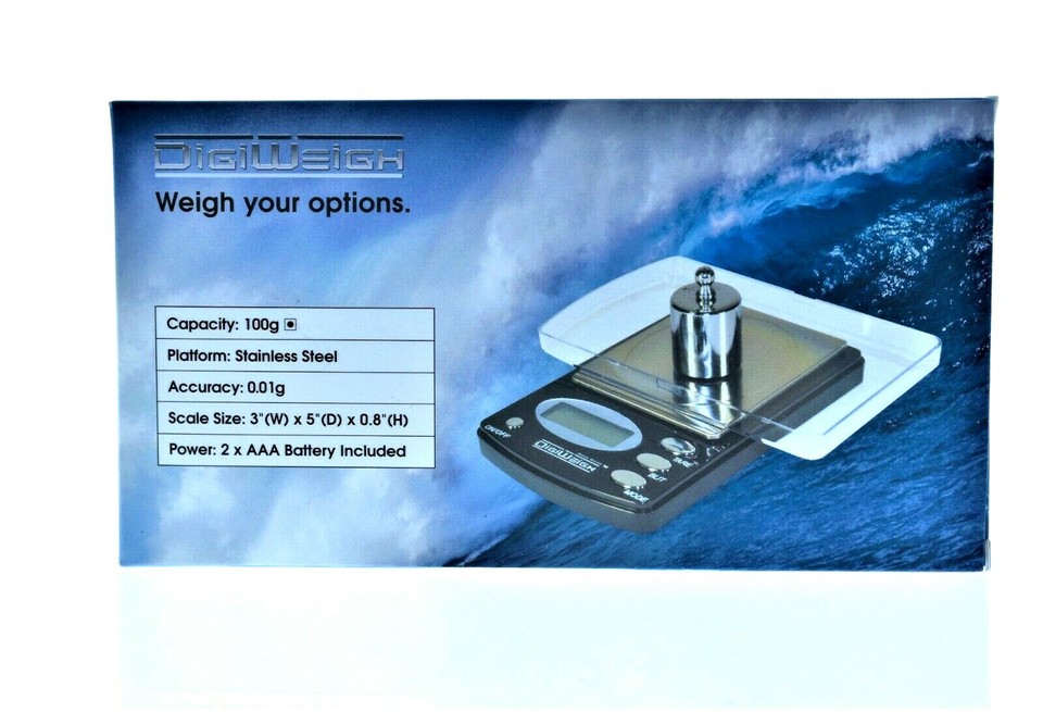 DigiWeigh Professional Electronic Pocket Scale 100 /0.01 grams ...