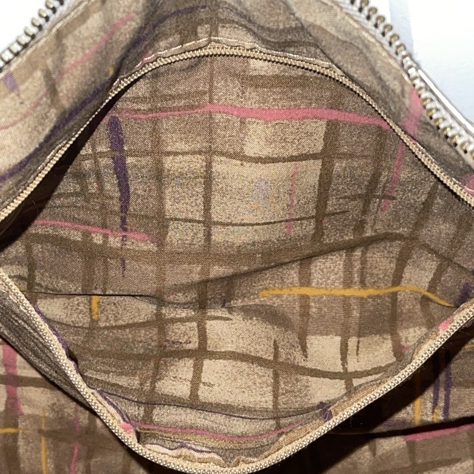 RARE The Sak Metallic Chrome Silver Pig Leather Shiny Shoulder Hobo Bag ...