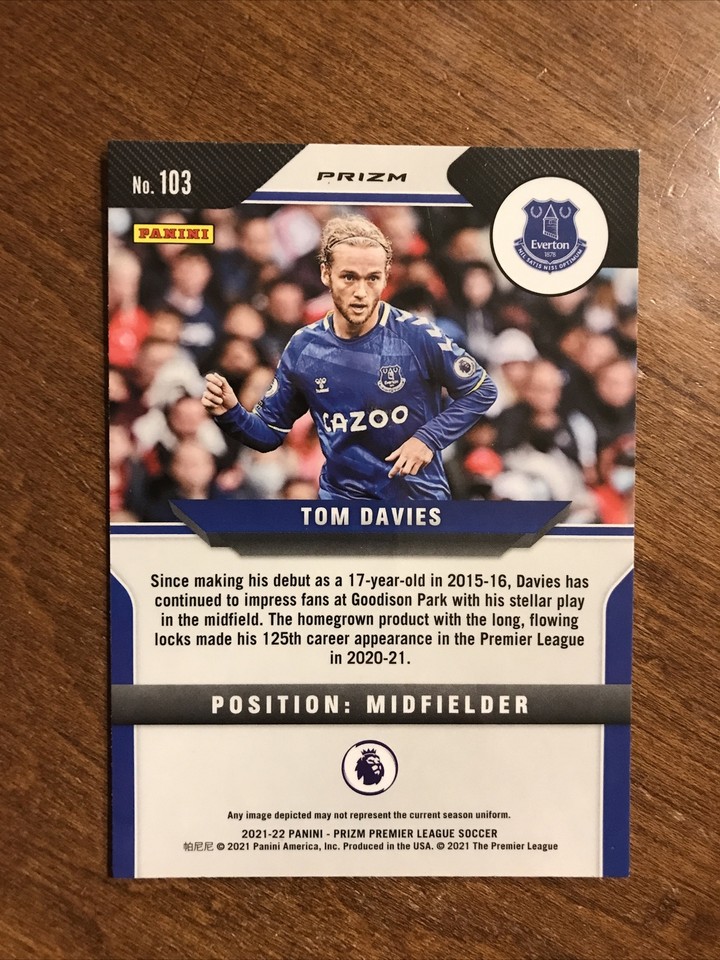 Tom Davies 2021-22 Prizm Multi Color Premier League #103 Everton | eBay