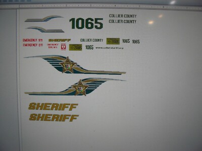 Collier County FL Sheriff Patrol Vehicle Decals 1:24 | eBay