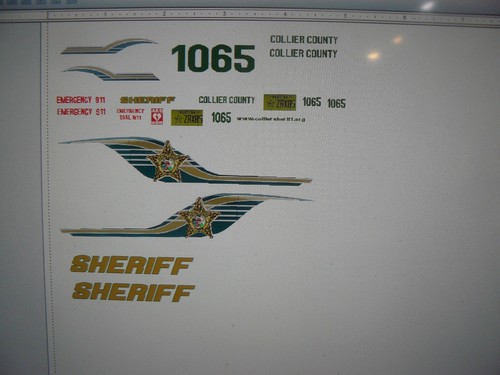 Collier County FL Sheriff Patrol Vehicle Decals 1:24 | eBay